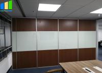 China Acoustic Sliding Partition Wall 65-100mm Thick Up to 18000mm Height Aluminum Frame for sale