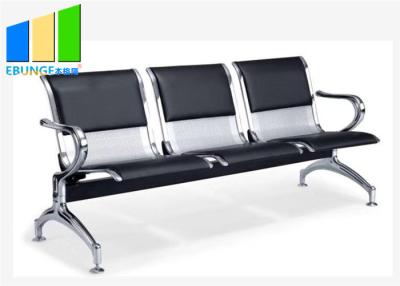 China Stainless Steel 3-Seater Public Waiting Chair with 15-Year Warranty for Airport Hospital Bank Office Use for sale
