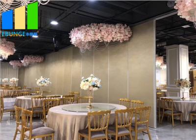 China Laminate Soundproof Flexible Conference Room Sliding Folding Partition Walls 65mm Thickness 22-35dB for sale