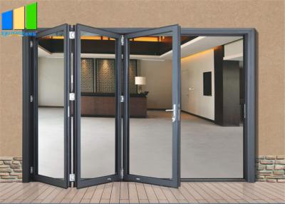 China Accordion Design Bifold Aluminum Alloy Glass Folding Patio Doors - 5mm to 12mm Glass Options with Thermal Insulation for sale