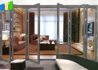 China Aluminum Frame Glass Bifold Door 1.4mm Profile 5mm Tempered Glass Folding Balcony Door for sale