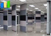 China Floor To Ceiling Fabric Printed Office Wall Panel Sound Proof Folding Sliding Partition for sale