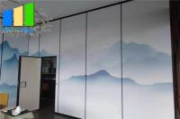 China Retractable Sliding Folding Acoustic Room Dividers With Pass Through Door for sale