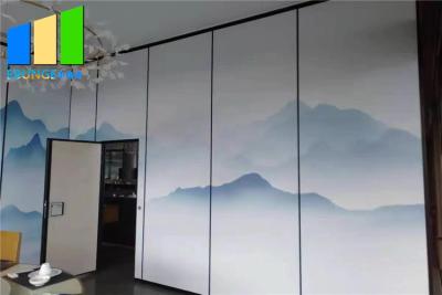 China Retractable Sliding Folding Acoustic Room Dividers With Pass Through Door for sale