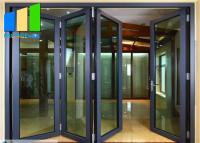 China Custom Waterproof Aluminum Sliding Bi Folding Glass Patio Door 2.0mm 5mm Tempered Glass for sale