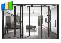 China Custom Bi Fold Aluminum Glass Doors Low E Glass Accordion Balcony Veranda 2.0mm for sale