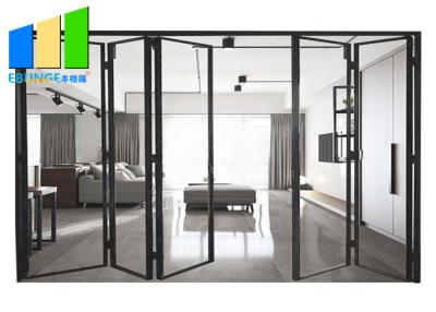 China Custom Bi Fold Aluminum Glass Doors Low E Glass Accordion Balcony Veranda 2.0mm for sale