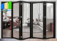 China Aluminium Windproof Folding Glass Door Double Glazed 5mm+12A+5mm for Apartment for sale