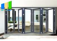 China Aluminum Bi Folding Accordion Door Double Glass 5mm 12A 5mm for Balcony for sale