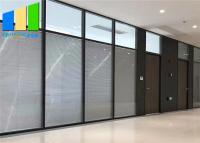 China Aluminum Tempered Glass Office Partition 80mm 10mm Commercial Interior Portable Wall for sale