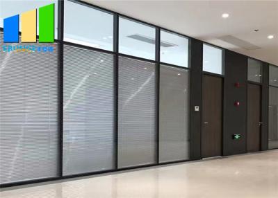 China Aluminum Tempered Glass Office Partition 80mm 10mm Commercial Interior Portable Wall for sale