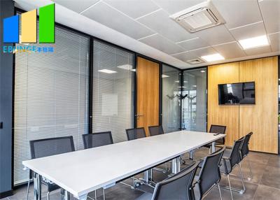 China Aluminium Frame Frosted Fixed Glass Wall Floor to Ceiling Partition 80mm Panel for sale
