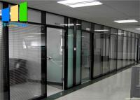 China Double Tempered Glass Aluminum Frame Fixed Office Partition For Conference Center for sale