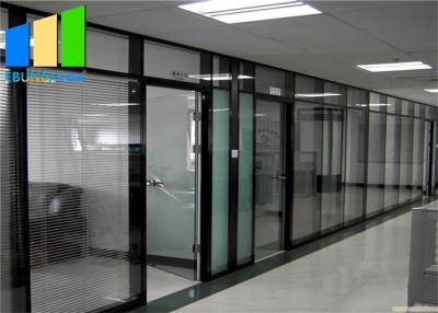 China Double Tempered Glass Aluminum Frame Fixed Office Partition For Conference Center for sale