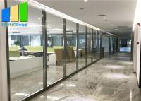 China Customized Internal Office Demountable Temporary Glass Partition With Aluminium Frame for sale
