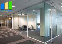 China 12mm Tempered Glass Office Partition Wall with Aluminum Frame Clear Glass 83mm THK for sale