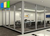 China Aluminum Frame Single Glass Partition Wall 90mm Thickness 3500mm Height for Office Meeting Room for sale