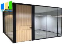 China Full Height Glass Partition Wall Soundproof Office Room Divider Removable 10mm for sale
