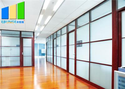 China Aluminum Frame Soundproof Glass Partition Full Height Office Wall Divider for sale