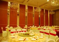 China BUNGE Standard Aluminum Folding Partition Wall 500-1230mm Panel Width Manual Operated for sale