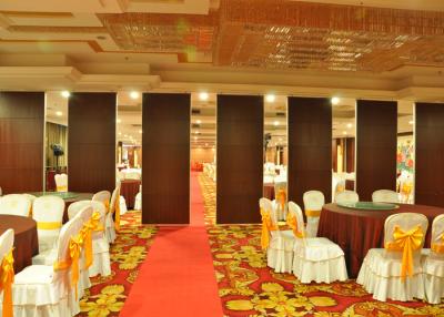 China Training Room Folding Partition 500-1230mm Wooden Office Partition Walls 2000-6000mm Height for sale
