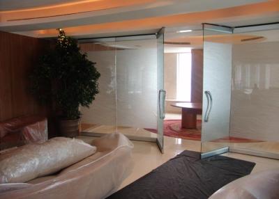 China 10mm Tempered Glass Partition Walls for Office Interior Use 1230x4500mm for sale