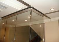China Top Supported Aluminum Clip Sliding Glass Partition Wall 85mm for Meeting Room for sale