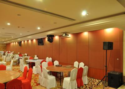 China Hotel Sound Proof Partitions 85mm Banquet Hall Partition Wall Manual Operation Aluminum Frame for sale