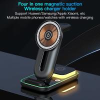 China Multiple Devices Magnetic Wireless Charger Stand 3 In 1 Foldable Wireless Charger for sale