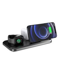 China ABS Wireless Charger Station 15W Qi Fast Charger For Mobile Phone/Smart Watch/Headset for sale