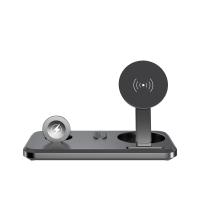 China ABS Wireless Charger Station 15W Qi Fast Charger For Mobile Phone/Smart Watch/Headset for sale
