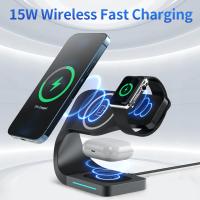 China Intelligent 4 In 1 Magnetic Wireless Charger Multifunctional For Iphone Iwatch Airpods for sale