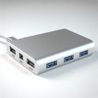 China Aluminum Alloy USB C Hub with 4 USB 3.0 Ports and HDMI for sale