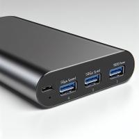 China Multiple USB C Hub with 5Gbps Speed and 100W Power Delivery for sale