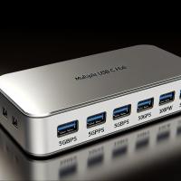 China Multiple USB C Hub with 5Gbps Speed and 100W Power Delivery for sale