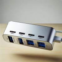 China Lightweight USB C Hub with 4 USB 3.0 Ports and 100W Power Delivery for sale