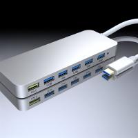 China Lightweight USB C Hub with 4 USB 3.0 Ports and 100W Power Delivery for sale