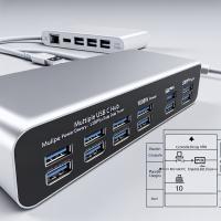 China Multiple USB C Hub with 100W Power Delivery and 5Gbps Data Transfer for sale