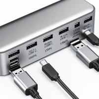 China Multiple USB C Hub with 100W Power Delivery and 5Gbps Data Transfer for sale