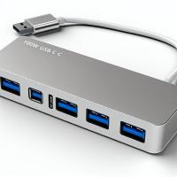 China 100W USB C Hub with 4 USB 3.0 Ports for MacBook Surface Pro for sale