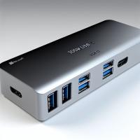 China 100W USB C Hub with 4 USB 3.0 Ports for MacBook Surface Pro for sale