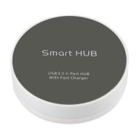 China Fast Charging Smart Round Adapter 4 Ports USB HUB for sale