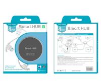 China Fast Charging Smart Round Adapter 4 Ports USB HUB for sale