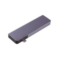 China Gray 5 In 1 Type C 3.0 Powered Usb Hub For Macbook Pro for sale