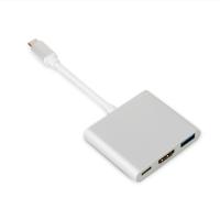 China Charging Data Transfer 3 In 1 4K HDMI 1080P USB Type C Hub for sale