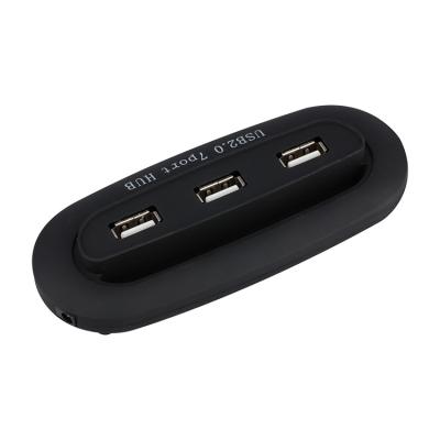 China CE ROHS Oval Black White Splitter 7 Port Powered Usb Hub for sale