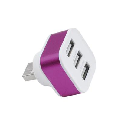 China PC Laptop Colorful 3 Port Mini USB 2.0 Splitter Adapter Hub for sale