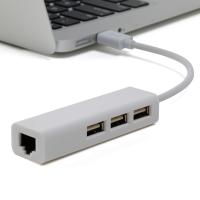 China 2 In 1 Plastic ABS Slim 3 Port 100Mbps USB 2.0 Hub for sale