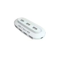 China CE ROHS Oval Black White Splitter 7 Port Powered Usb Hub for sale