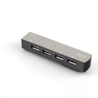 China Desk Computer 4 Port PC PMMA USB 2.0 HUB Splitter for sale